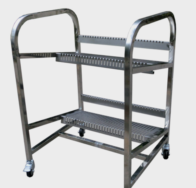 Portable Smt Storage Cart Panasonic Bm Feeder Trolley Four Metal ...