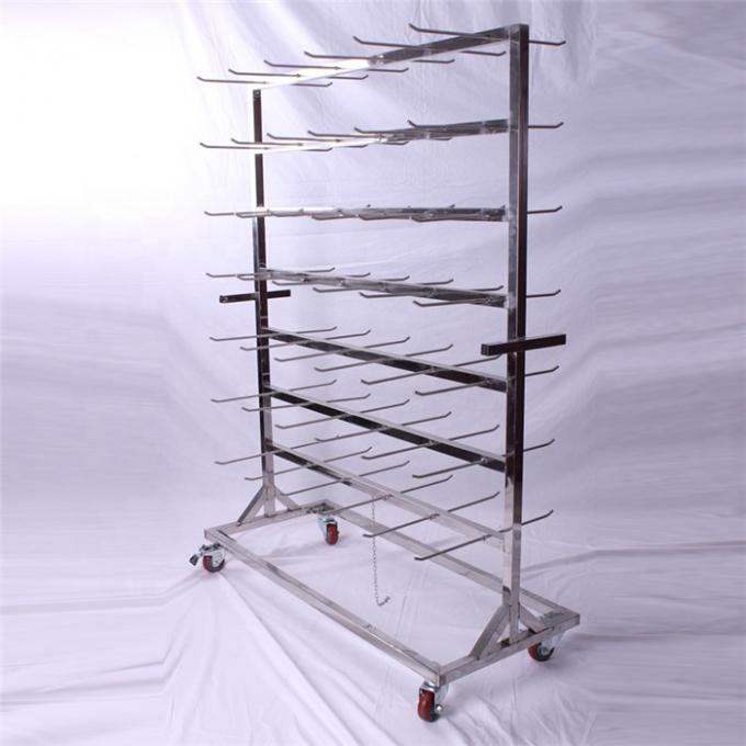 Chrome Finish 4 Layers ESD Storage Racks 330lbs Carbon Steel